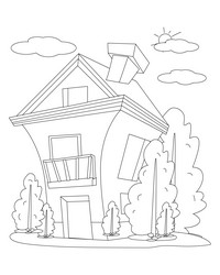 House Coloring Page Vector Images (over 5,300)