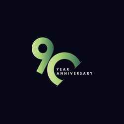 90 year anniversary template design Royalty Free Vector