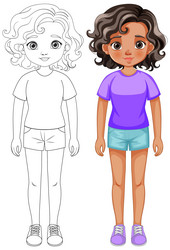 Cute girl Royalty Free Vector Image - VectorStock