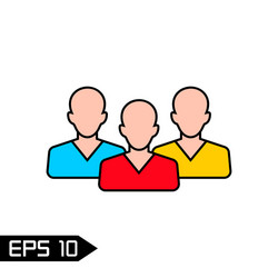 Multiple People Icon Vector Images (over 850)