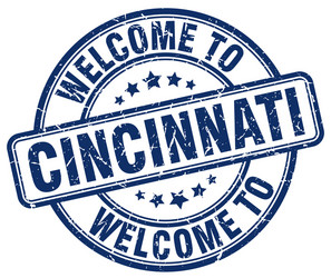 Welcome to cincinnati Royalty Free Vector Image