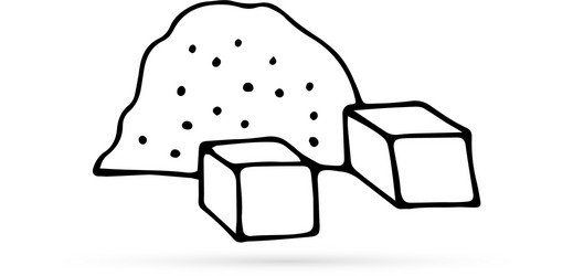 Doodle sugar icon kids hand drawing art line Vector Image