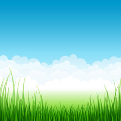 Banner with green landscape Royalty Free Vector Image