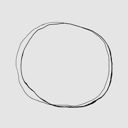 Line sketch circle frame Royalty Free Vector Image
