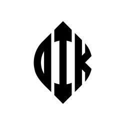 Dik circle letter logo design Royalty Free Vector Image