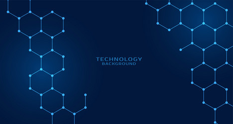 Blue technology hexagonal background design Vector Image