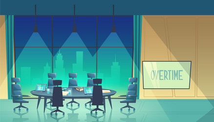 Cartoon conference hall room for meetings Vector Image