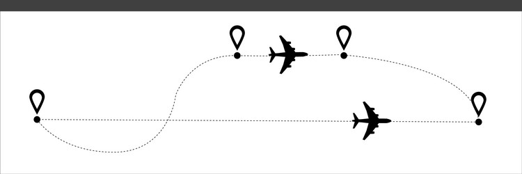 Airplane transfer and charter difference in dashed