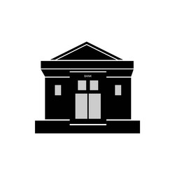 Bank building logo Royalty Free Vector Image - VectorStock