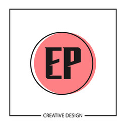 Initial letter ep logo template design Royalty Free Vector