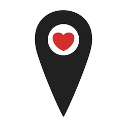 Map pin heart Royalty Free Vector Image - VectorStock
