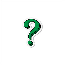 Question mark sticker Royalty Free Vector Image