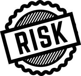 Risk black stamp Royalty Free Vector Image - VectorStock