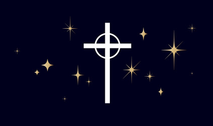 Christian religious cross sign Royalty Free Vector Image