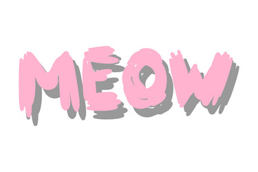 Meow Text Sticker Vector Images (over 390)