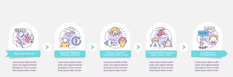 Asd signs in children infographic template Vector Image