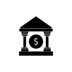 Bank building logo Royalty Free Vector Image - VectorStock