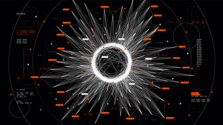 Digital visualization data flow and formation Vector Image