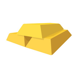 Cartoon of stack gold bars isolate on white Vector Image