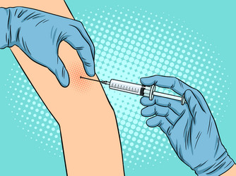 Happy syringe Royalty Free Vector Image - VectorStock