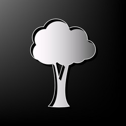 Tree sign black dotted icon Royalty Free Vector Image