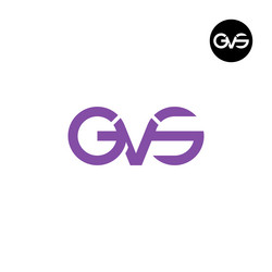 Letter gvr monogram logo design Royalty Free Vector Image