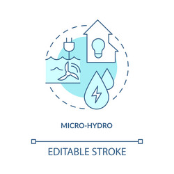 Hydro power concept icon Royalty Free Vector Image