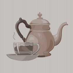 Tea service Royalty Free Vector Image - VectorStock