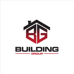 B g construction logo designs for real estate Vector Image