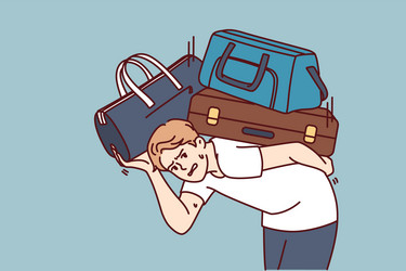 Carrying Heavy Load Cartoon
