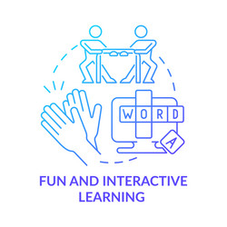 Fun and interactive learning concept icon Vector Image