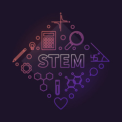 Stem - education banner background Royalty Free Vector Image