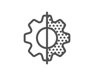 Transform line icon digital transformation sign Vector Image