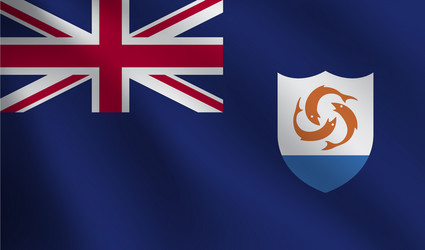 Anguilla flag backgroundwaving flag of Royalty Free Vector
