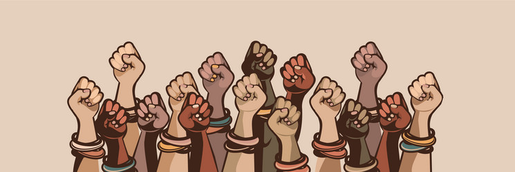 Stop discrimination girl power feminism movement Vector Image