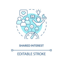 Shared interests concept icon Royalty Free Vector Image