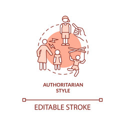 Authoritarian style concept icon Royalty Free Vector Image