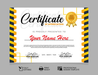 Certificate of appreciation design template Vector Image
