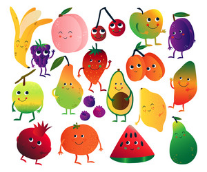 Happy boy with big mango fruit cheerful Royalty Free Vector