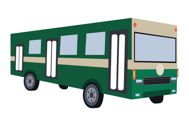 Green bus design Royalty Free Vector Image - VectorStock