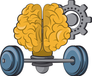 Human brain intelligence and creativity cartoons Vector Image