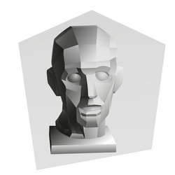 Image of a plaster head Royalty Free Vector Image