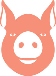 Pig animal farm isolated icon Royalty Free Vector Image