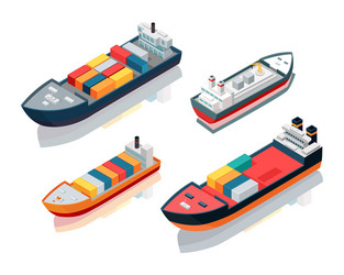 Colorful cargo shipping containers Royalty Free Vector Image