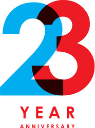 Number 23 logo design Royalty Free Vector Image