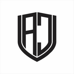 Logo Monogram with Emblem Shield Shape Design Ac Vector Images (over 100)