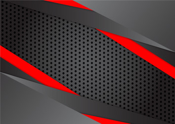 Abstract red and black geometric on white Vector Image