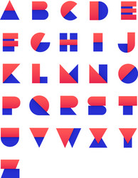 Line geometric font design abstract modern Vector Image