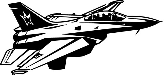 Black silhouette ot airplane jet engine Royalty Free Vector