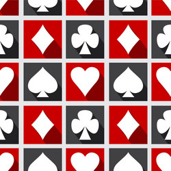 Seamless pattern with playing card suits Vector Image
